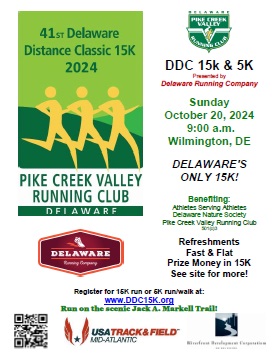 Delaware Distance Classic 15K | Pike Creek Valley Running Club